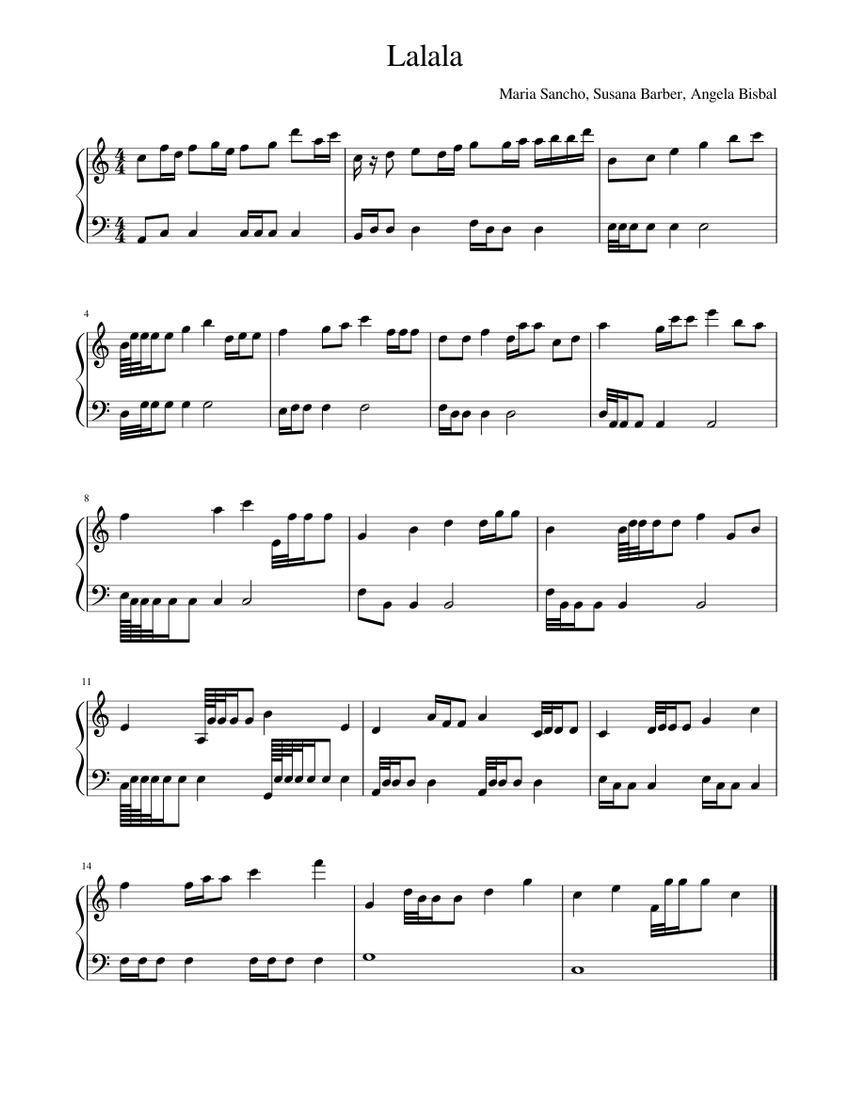 Lalala - piano tutorial