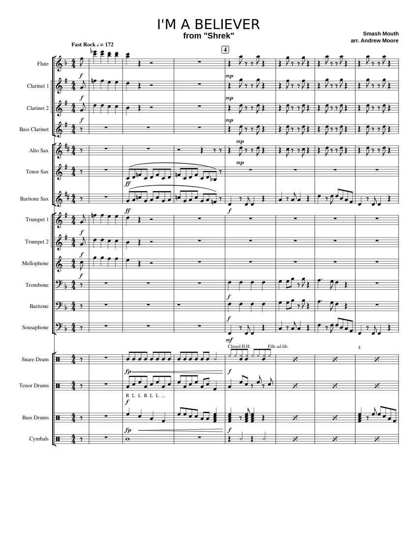 I'm A Believer Sheet music for Trumpet (In B Flat), Brass Trombone ...
