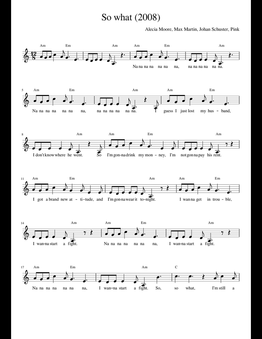 So what sheet music for Piano download free in PDF or MIDI