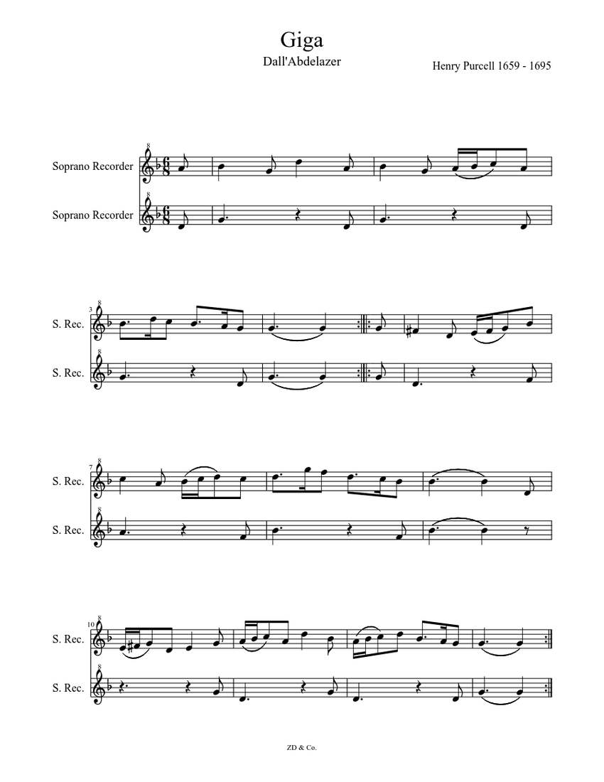 Giga Sheet music | Musescore.com