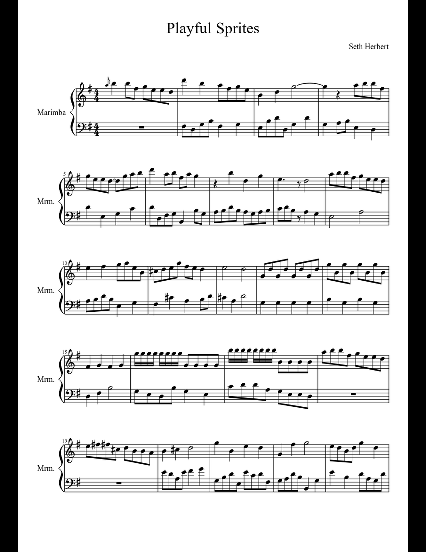 Playful Sprites sheet music download free in PDF or MIDI