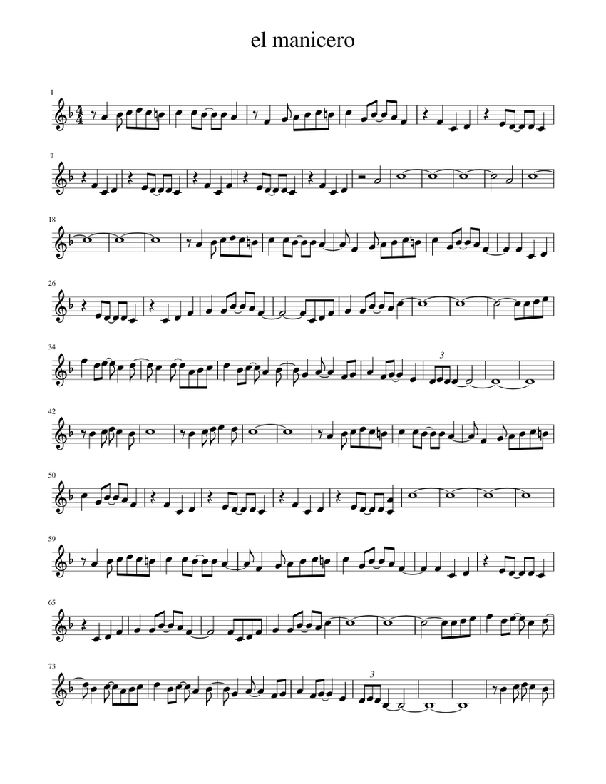 El manicero Sheet music for Piano | Download free in PDF or MIDI ...