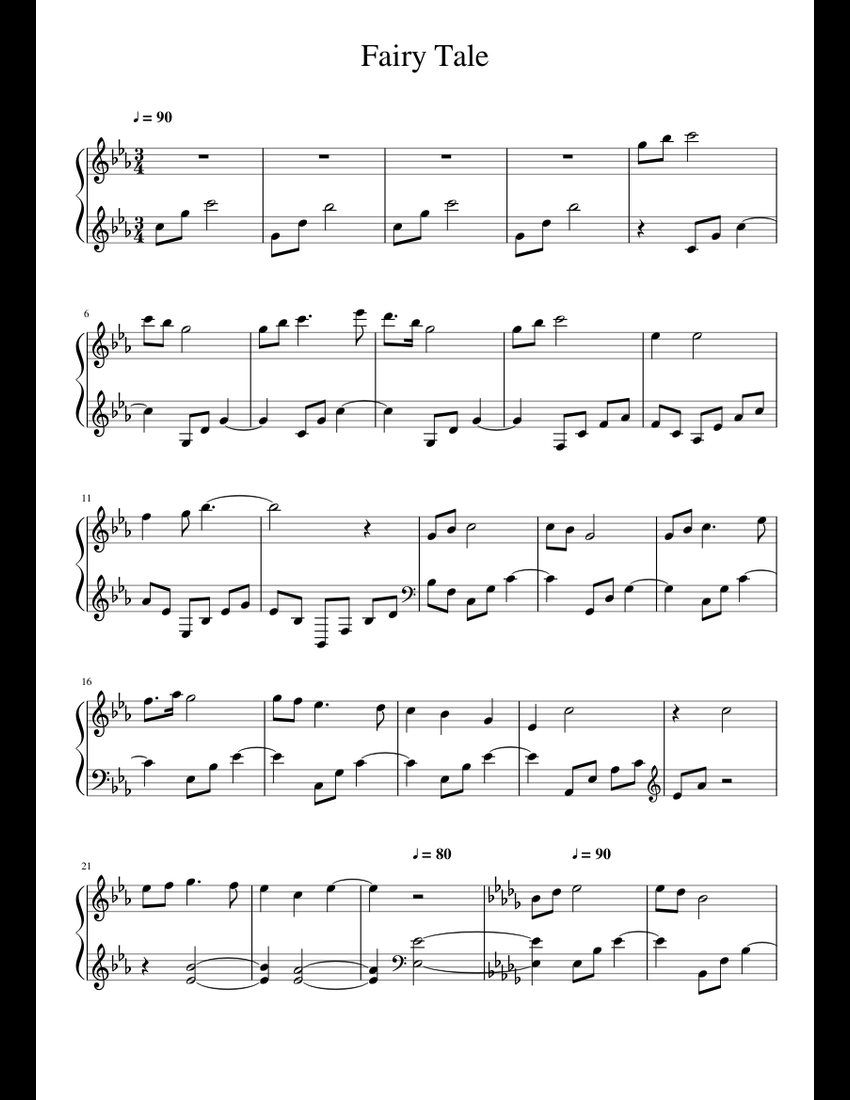 Shrek Fairy Tale sheet music for Harp download free in PDF or MIDI