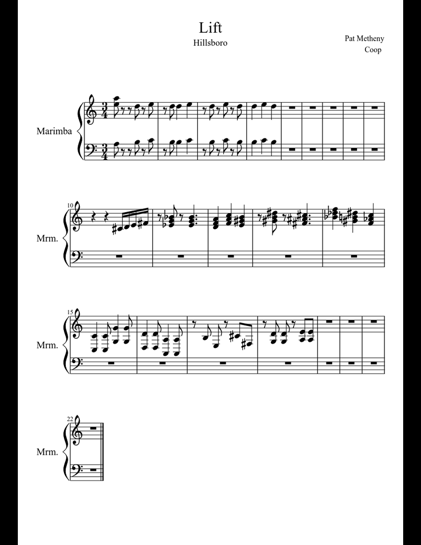 Lift sheet music download free in PDF or MIDI