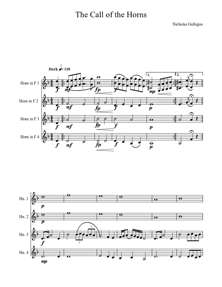 The Call of the Horns Sheet music | Musescore.com
