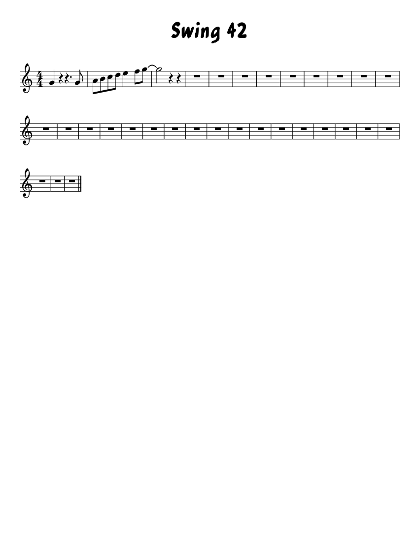 Swing 42 Sheet music | Download free in PDF or MIDI | Musescore.com