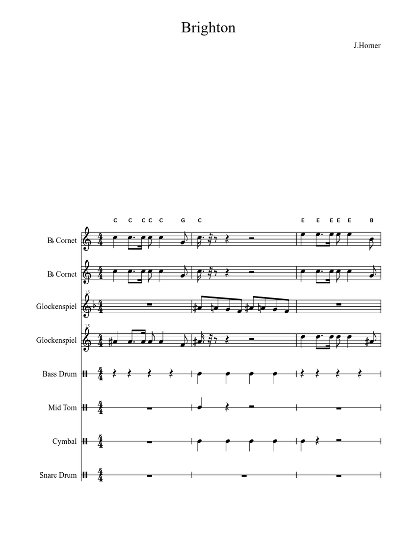 Brighton (Whole score) Sheet music | Musescore.com