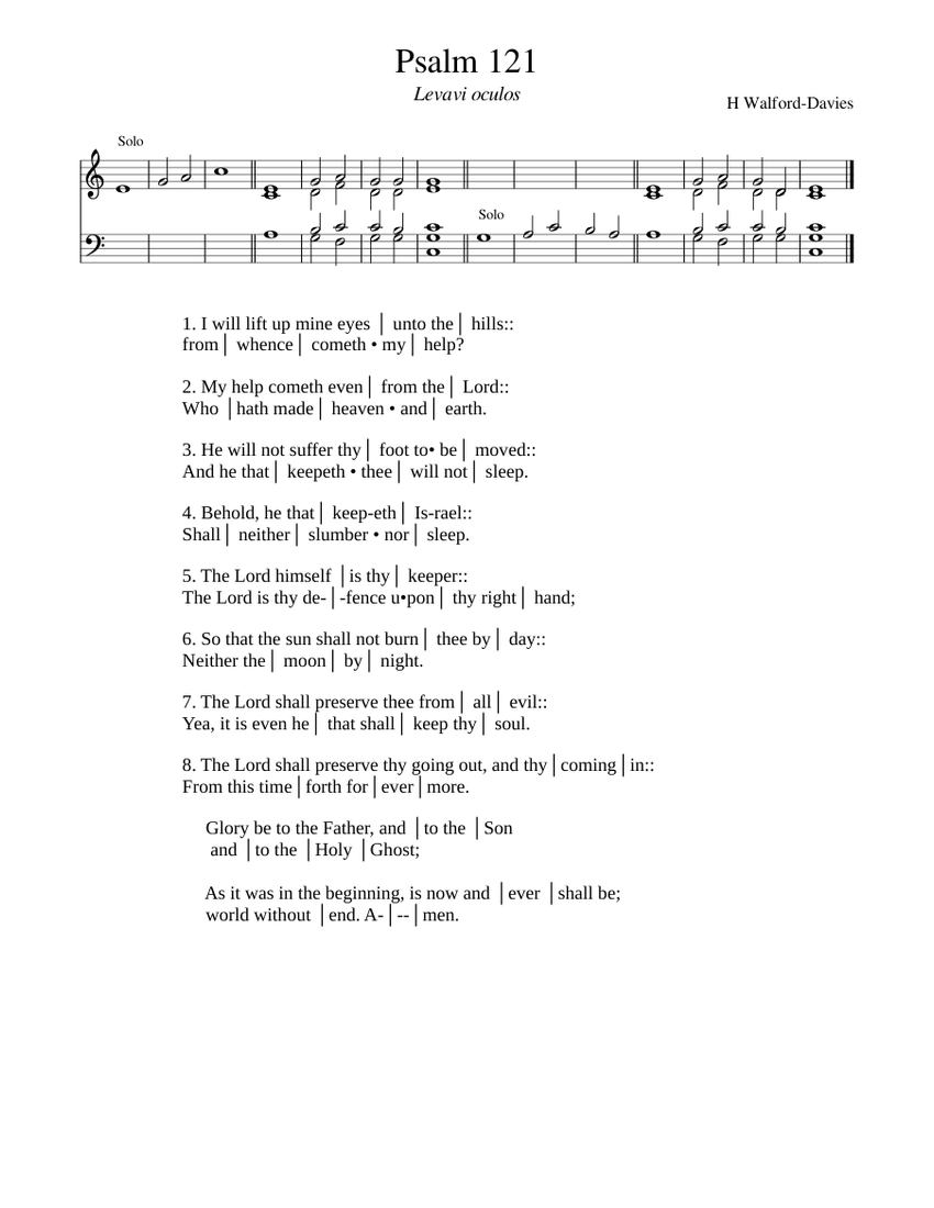 Psalm 121 Sheet music for Recorder, Recorder (Woodwind Duet ...