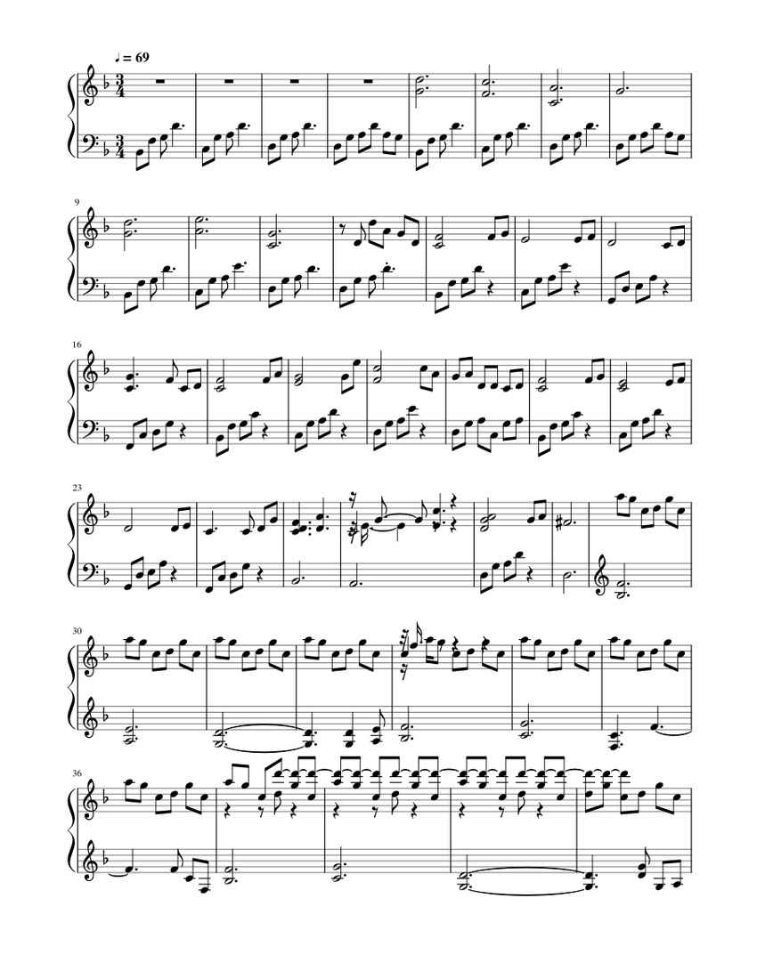 Forget-me-not Sheet music for Piano | Download free in PDF or MIDI ...