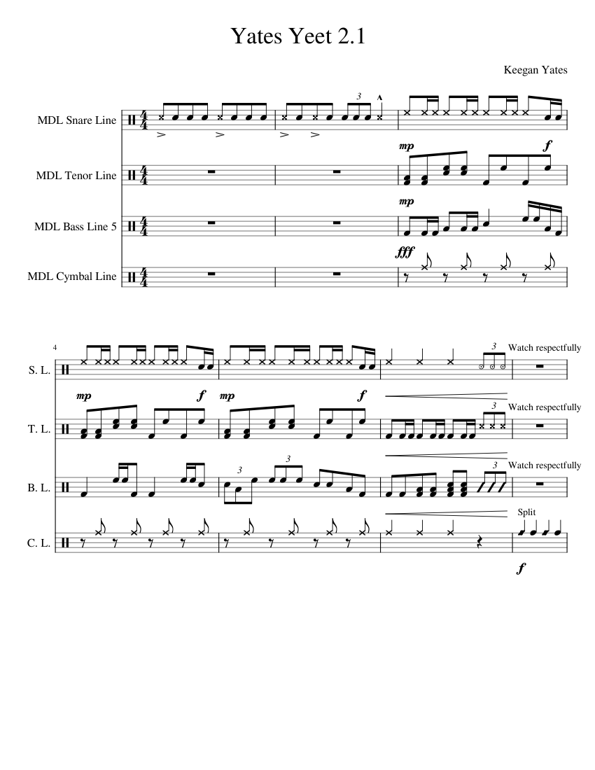 Yates Yeet 2.2 Sheet music | Musescore.com