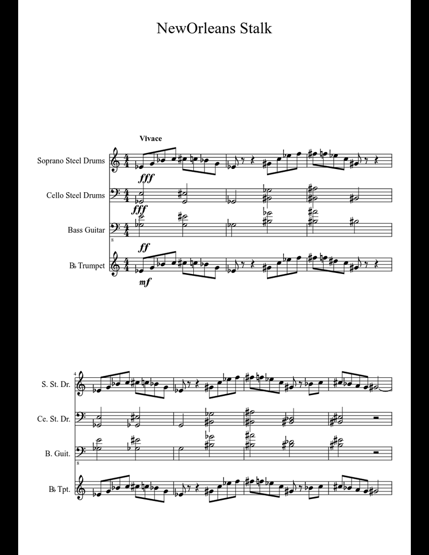 NewOrleans Stalk sheet music download free in PDF or MIDI
