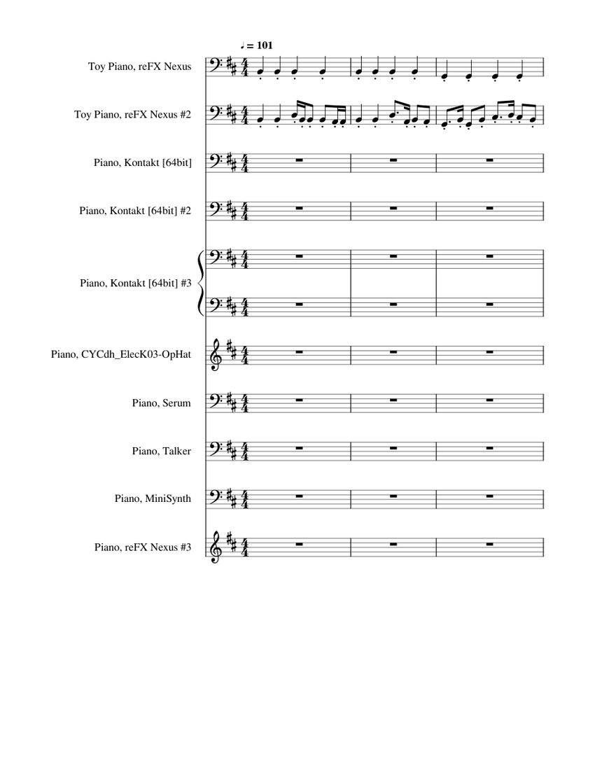 Horrortale Sans theme Sheet music for Piano, Piano (Piano Quintet ...