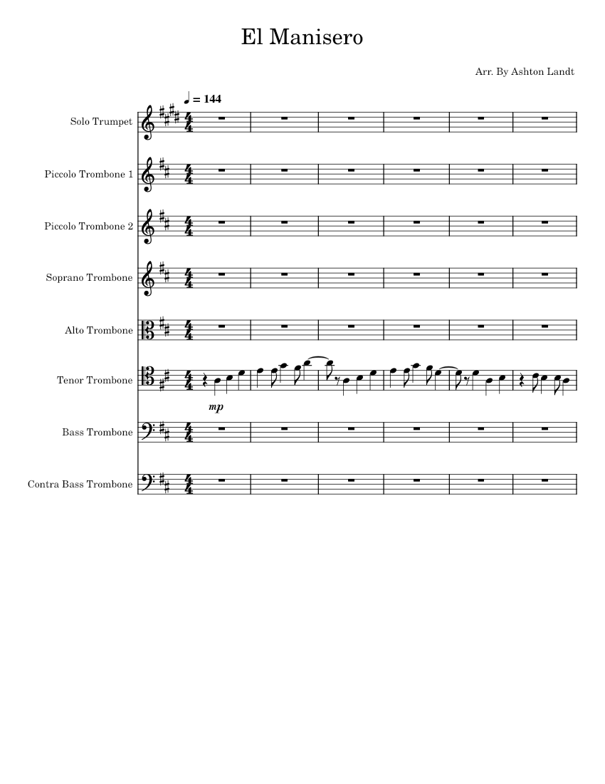 El Manisero(Peanut Vendor) Sheet music for Trumpet, Trombone | Download ...