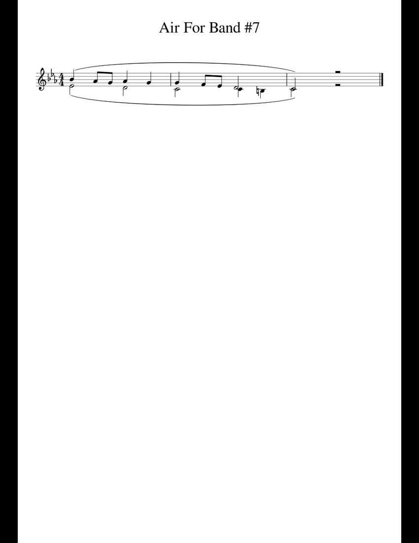 Air For Band #7 sheet music for Piano download free in PDF or MIDI