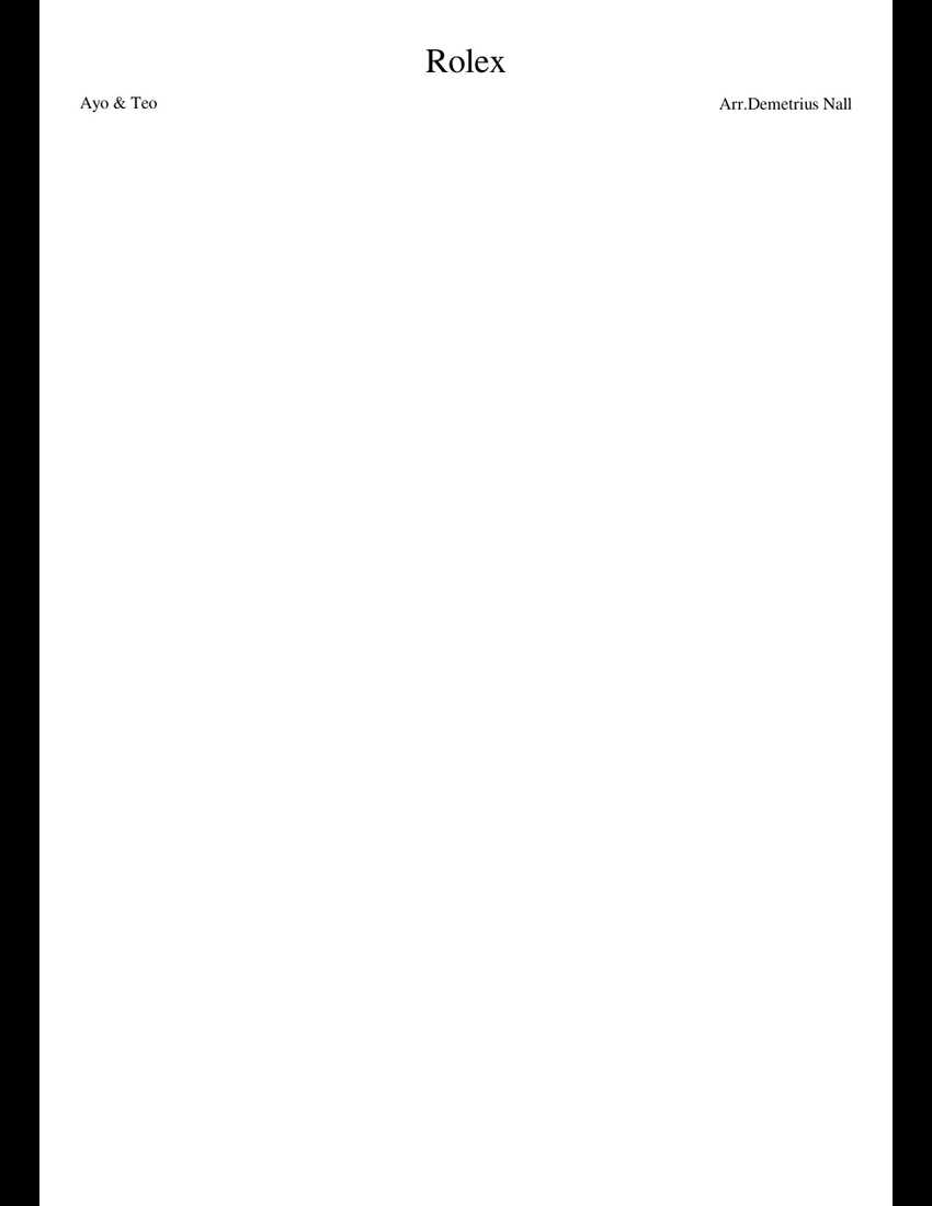 1 Rolex sheet music for Flute, Clarinet, Piccolo, Alto Saxophone ...