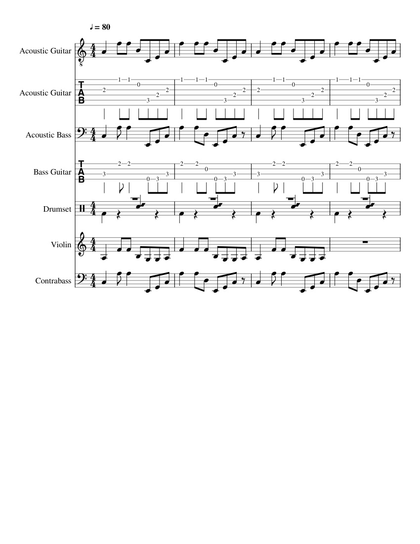 Roxy sheet music for Violin, Guitar, Bass, Percussion download free in ...