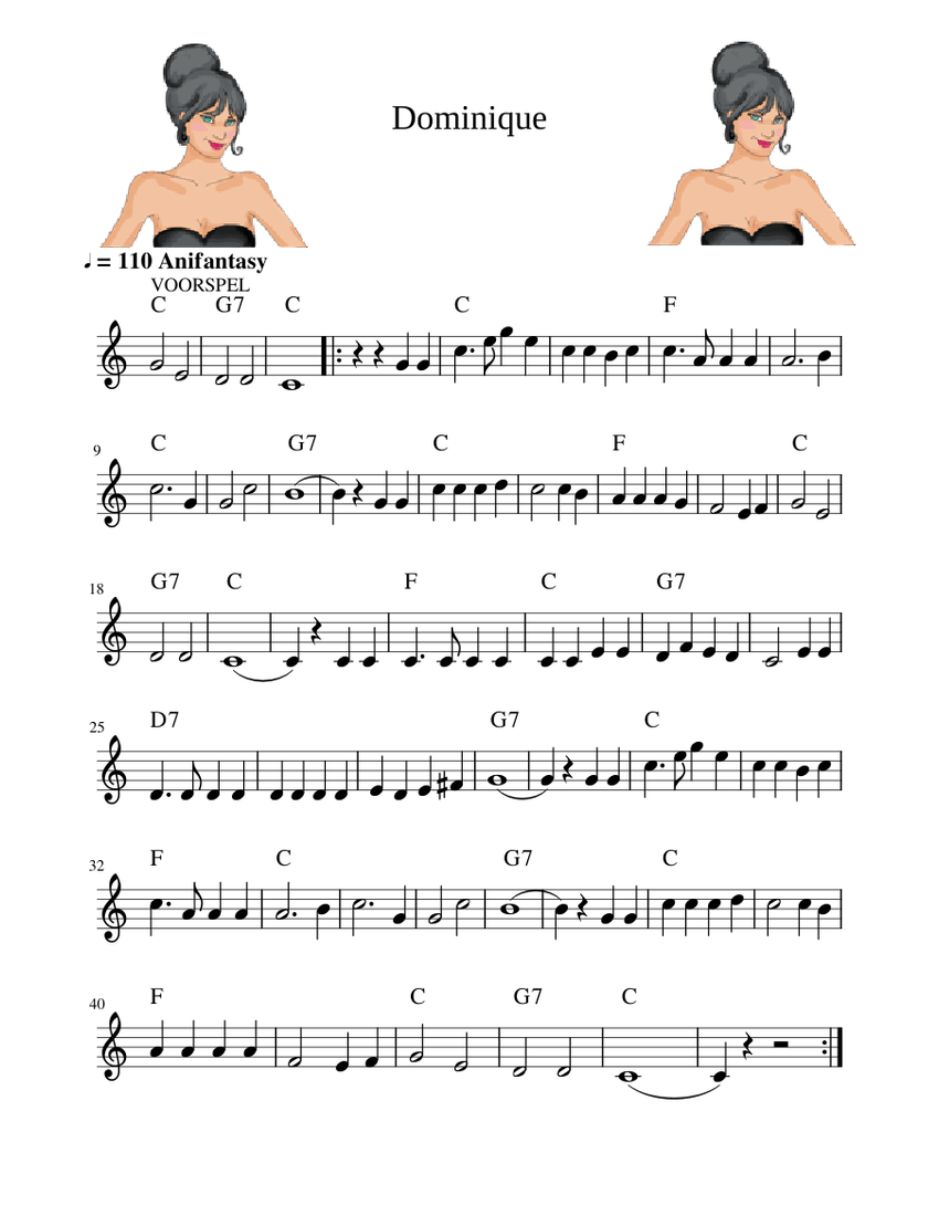 Dominique Sheet music | Musescore.com