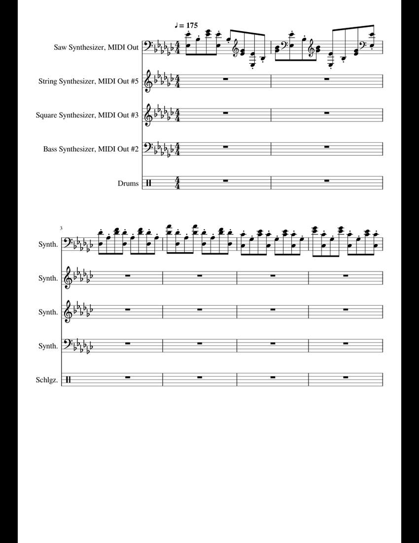 ParagonX9 - Chaoz Airflow Cover / MIDI sheet music for Synthesizer ...