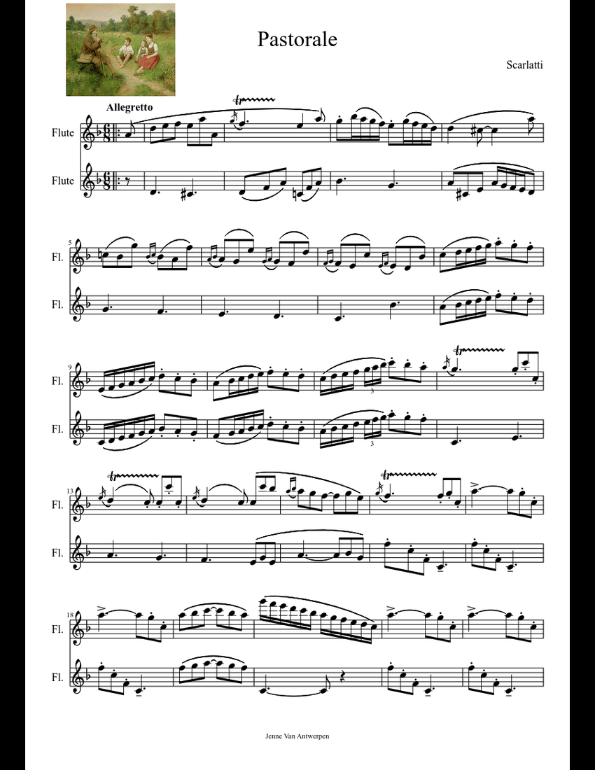 Pastorale sheet music download free in PDF or MIDI