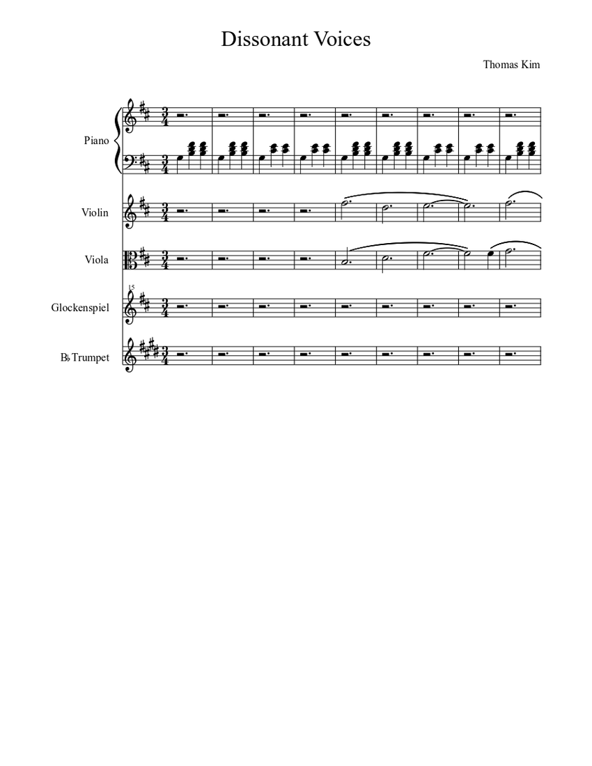 Dissonant Voices Sheet music | Download free in PDF or MIDI | Musescore.com