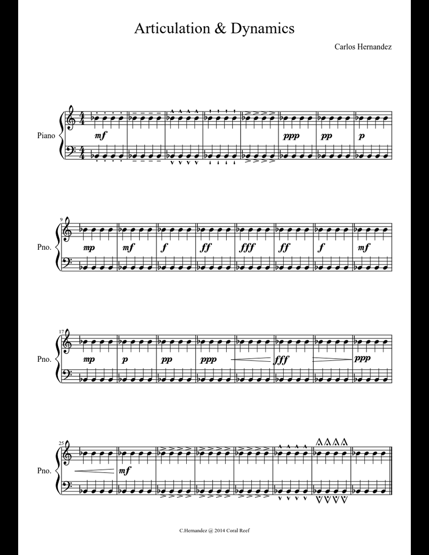Articulation & Dynamics sheet music download free in PDF or MIDI