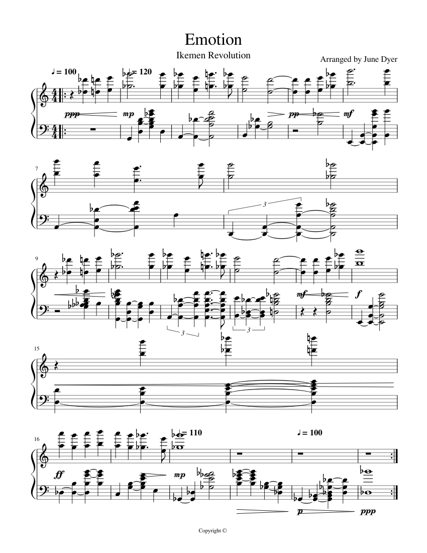 Emotion Sheet music for Piano | Download free in PDF or MIDI ...
