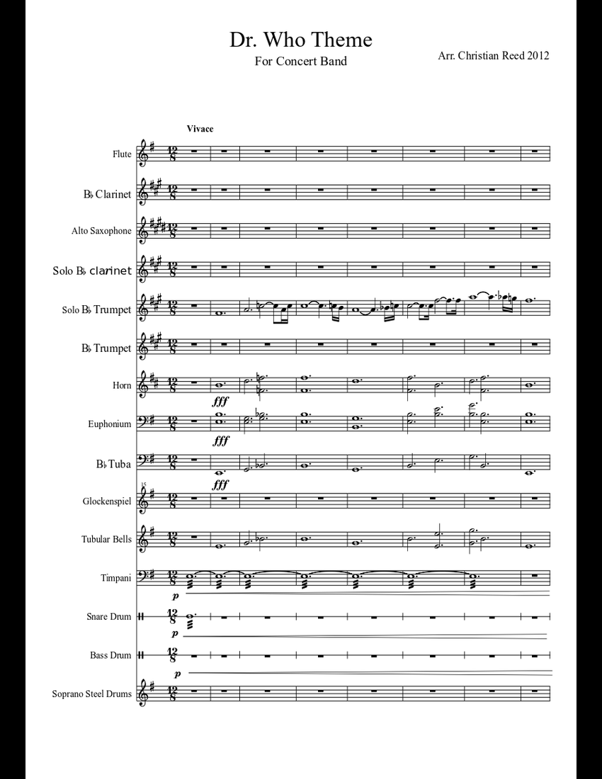 DR. Who Theme sheet music download free in PDF or MIDI