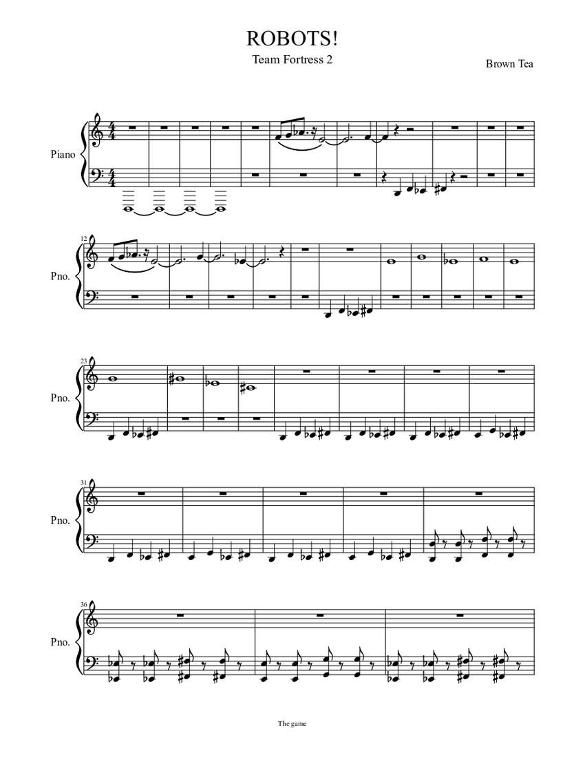 ROBOTS! Sheet music | Download free in PDF or MIDI | Musescore.com