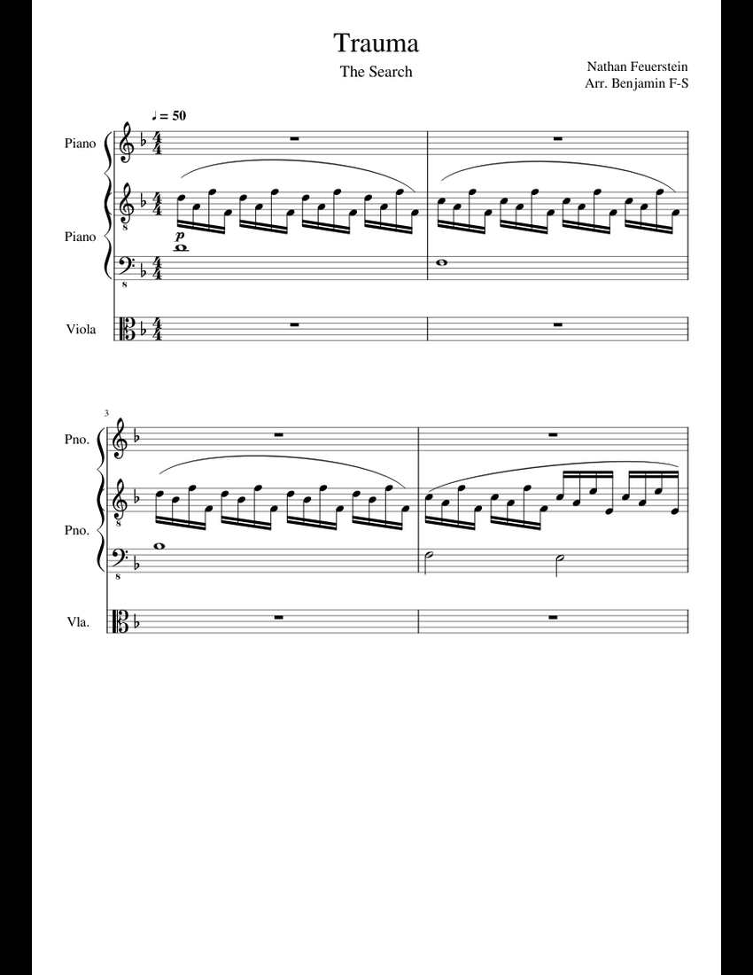 NF - Trauma sheet music for Piano, Viola download free in PDF or MIDI
