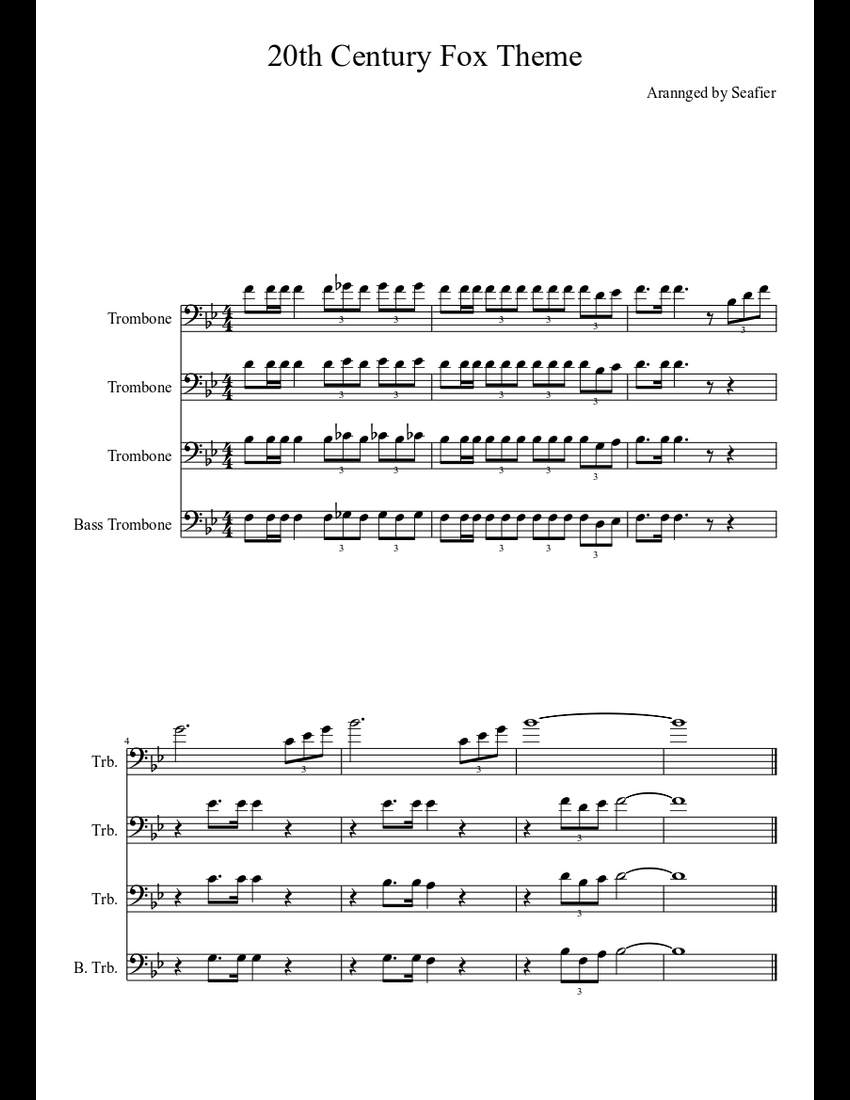 20th Century Fox Theme sheet music download free in PDF or MIDI