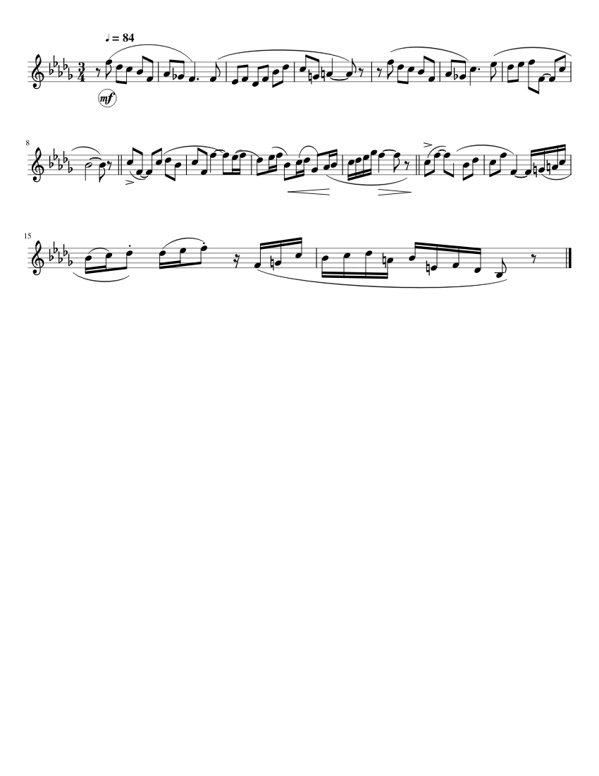 etude Sheet music for French Horn (Solo) | Musescore.com
