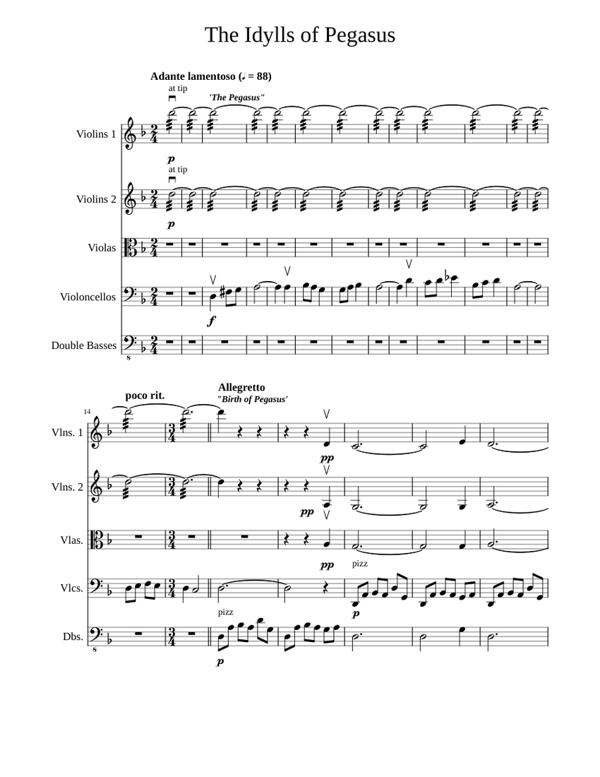 The_Idylls_of_Pegasus Sheet music | Musescore.com