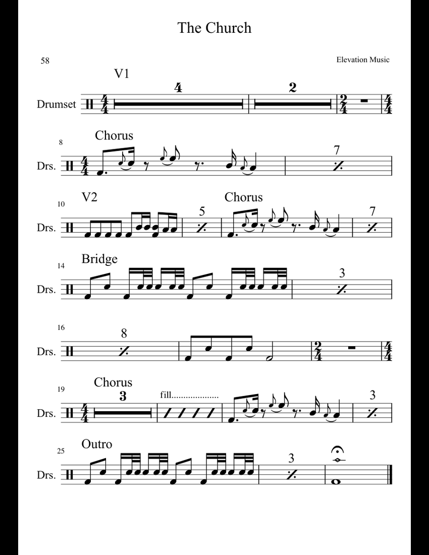 The Church Sheet Music For Percussion Download Free In PDF Or MIDI The Church Sheet Music For Percussion Download Free In PDF Or MIDI