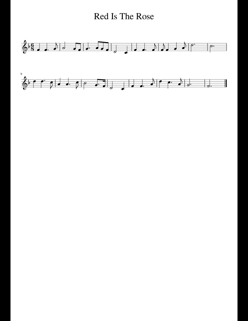 Red is the Rose sheet music for Violin download free in PDF or MIDI