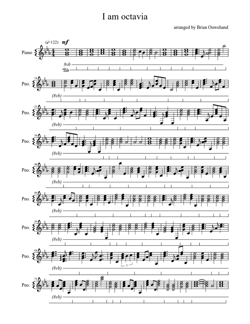 I Am Octavia Sheet music | Download free in PDF or MIDI | Musescore.com