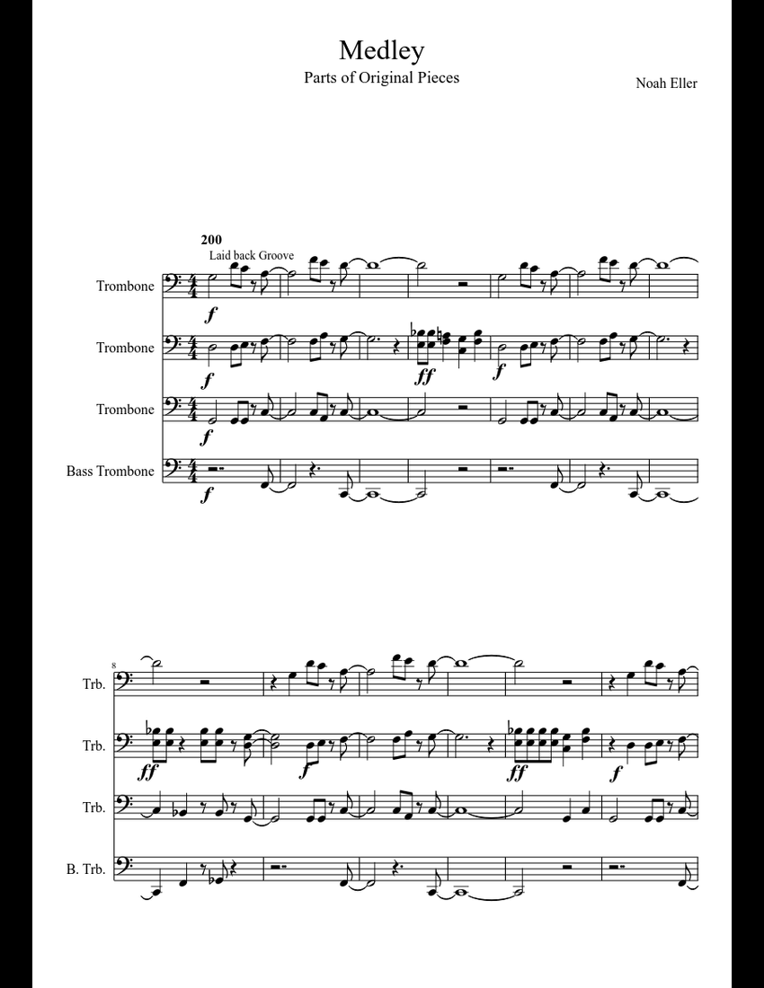 Medly sheet music download free in PDF or MIDI