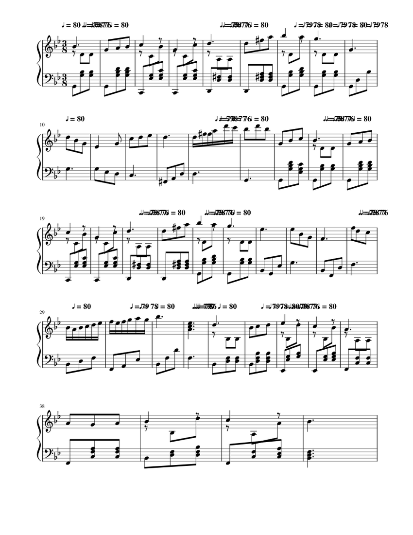 Trying to compose a Romantic-era piece Sheet music for Piano (Solo ...