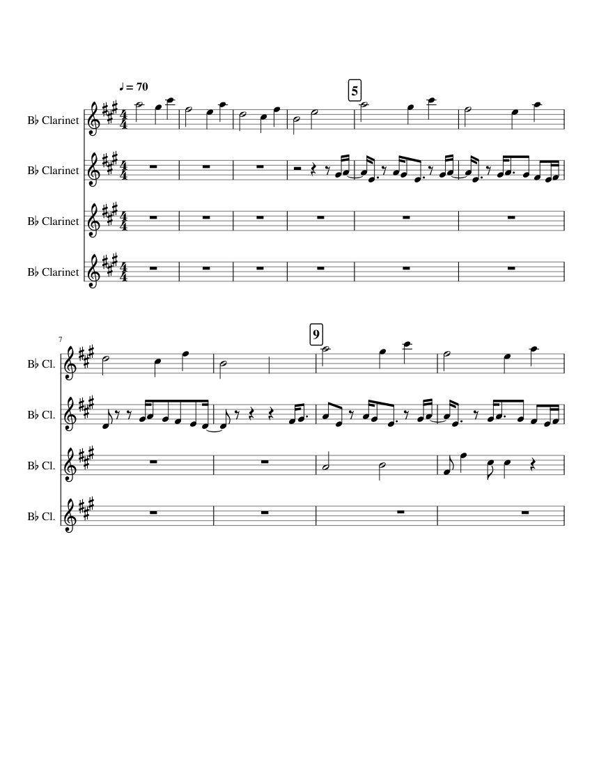 Welcome to the Black Parade Sheet music for Clarinet | Download free in ...