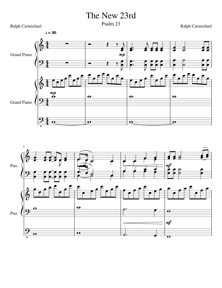 The New 23rd Sheet music for Piano | Download free in PDF or MIDI ...