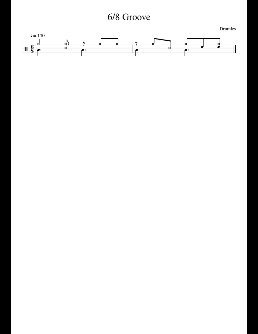 20171008 - 6/8 Groove sheet music for Percussion download free in PDF ...