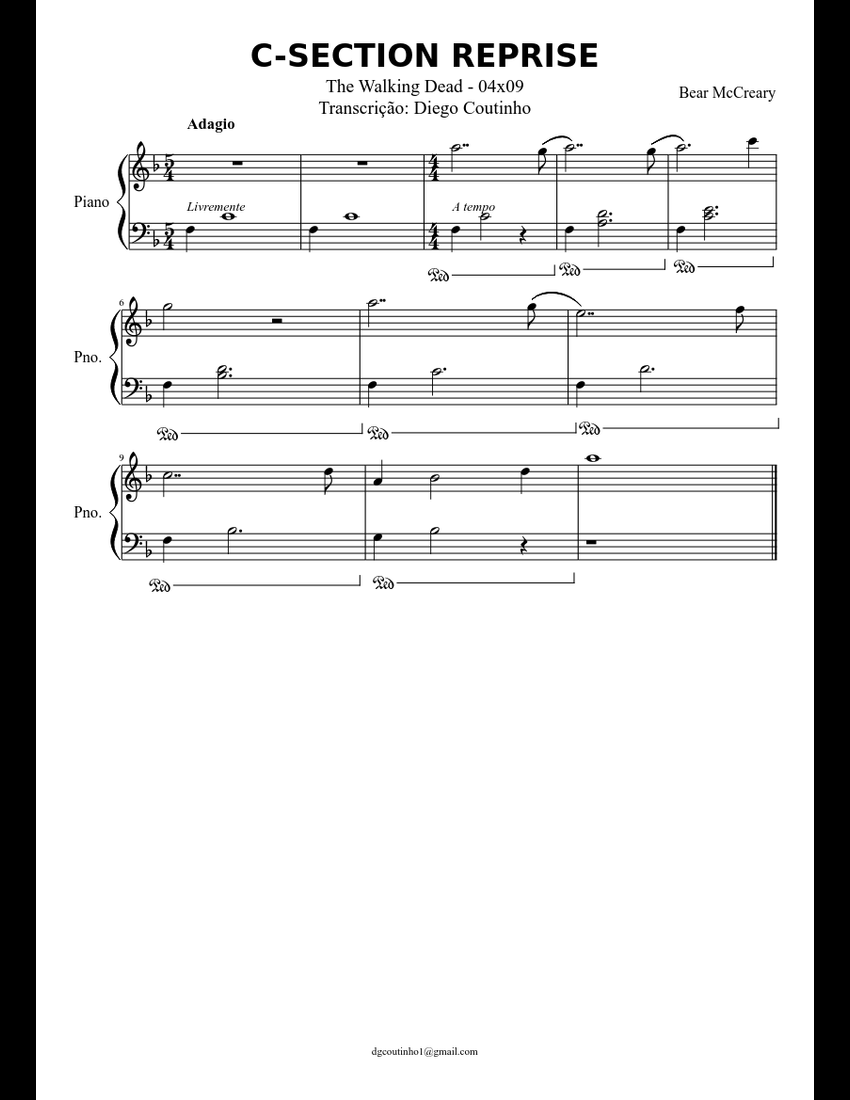 C Section sheet music for Piano download free in PDF or MIDI