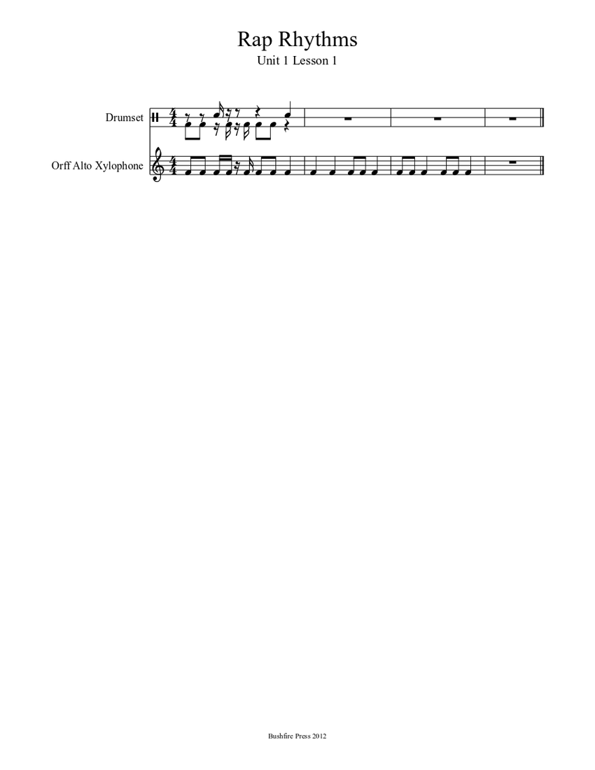 Rap Rhythms Sheet music | Download free in PDF or MIDI | Musescore.com