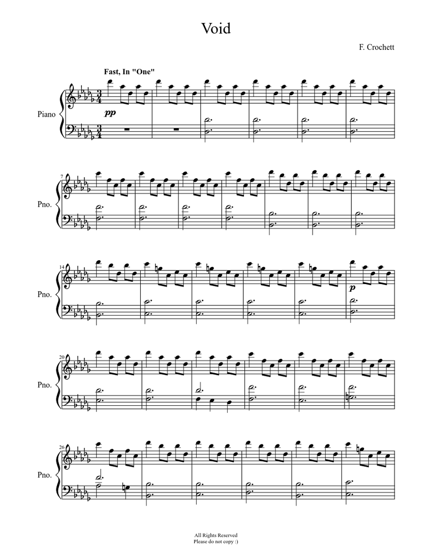 Void Sheet music for Piano (Solo) | Musescore.com