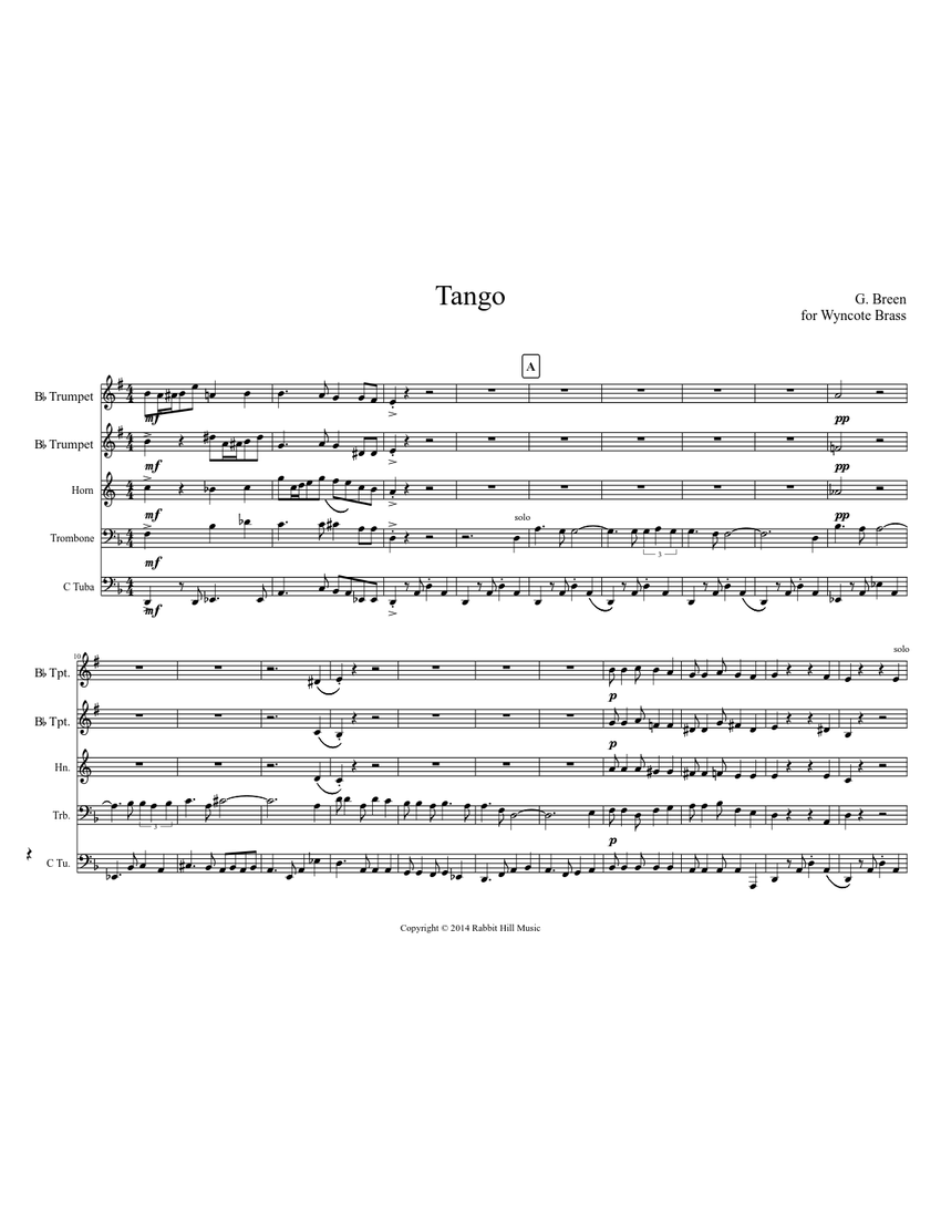 Tango Sheet music | Download free in PDF or MIDI | Musescore.com