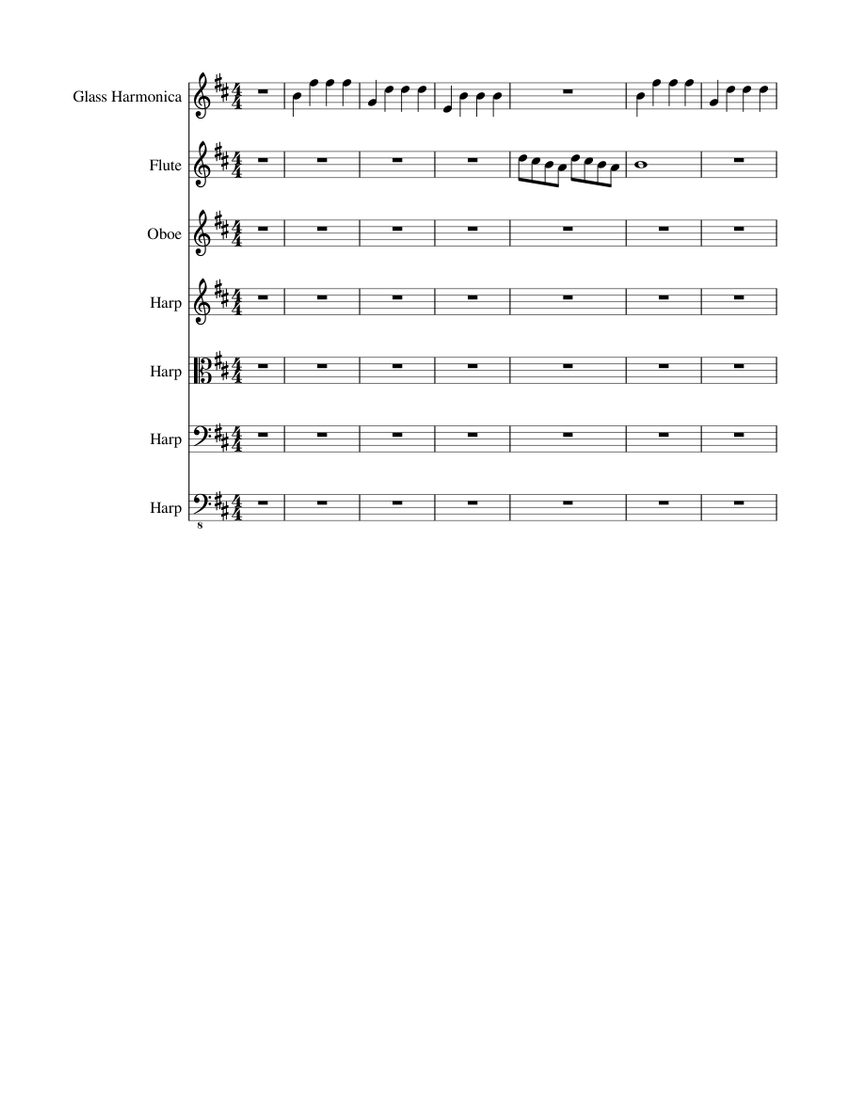 Ariel Sheet music for Flute, Synthesizer, Oboe, Harp | Download free in ...