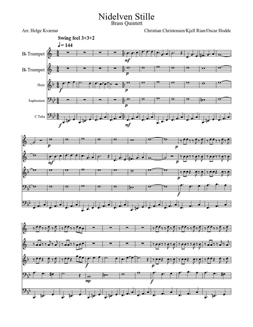 Nidelven Stille Sheet Music For Tuba Trumpet Mixed Trio Musescore nidelven-stille-sheet-music-for-tuba-trumpet-mixed-trio-musescore