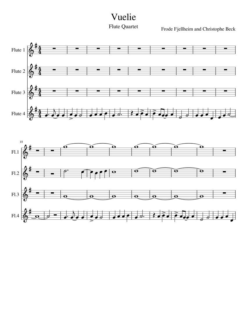 Vuelie sheet music for Flute download free in PDF or MIDI