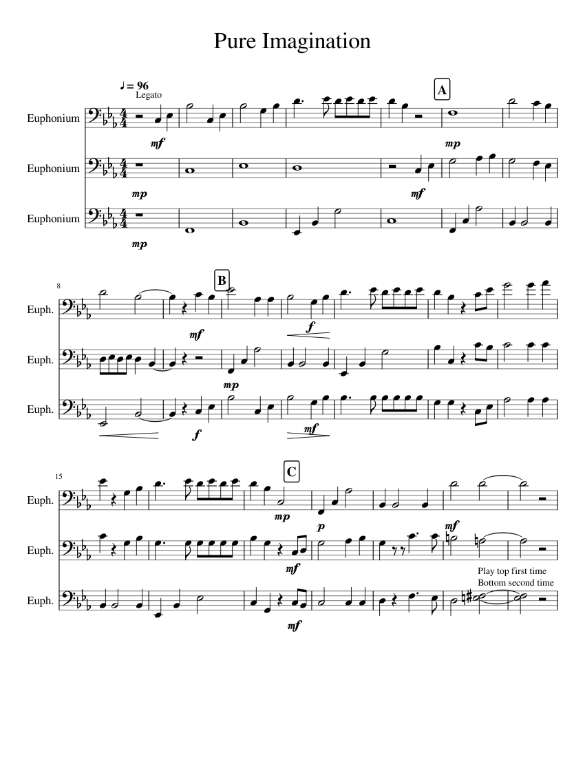 Pure Imagination sheet music for Tuba download free in PDF or MIDI