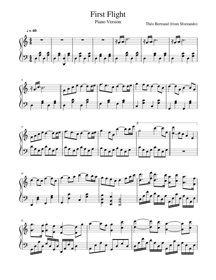 Sforzando - First Flight, piano version Sheet music for Piano (Solo ...