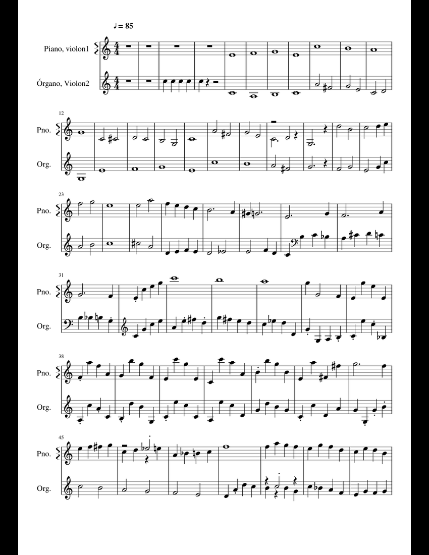 Ch de Bériot: douze petits duos faciles n1 op 87 sheet music for Violin download free in PDF or MIDI